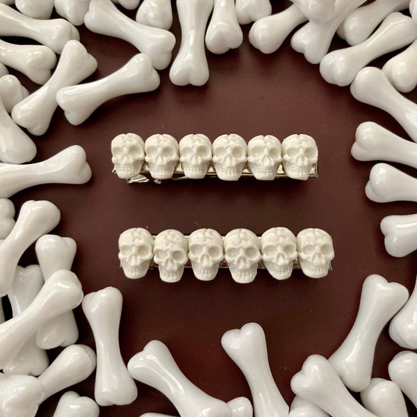 Skull Hair Clips - Etsy