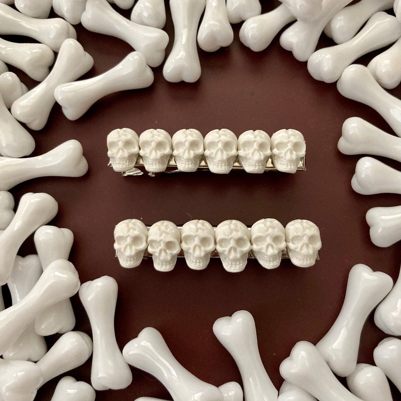 Skull Hair Clips - Etsy