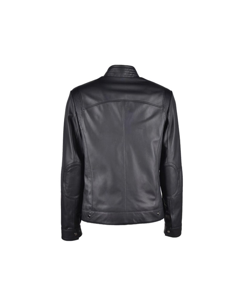 Mens Black Classic Handmade Italian Lambskin Leather Jacket - Etsy