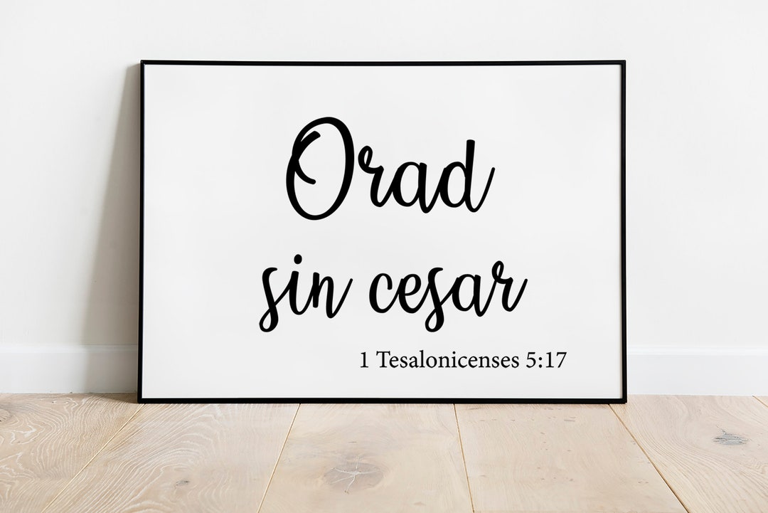 Digital Document, PNG, ORAD Sin CESAR. 1 Tesalonisences 5:17. Verso ...
