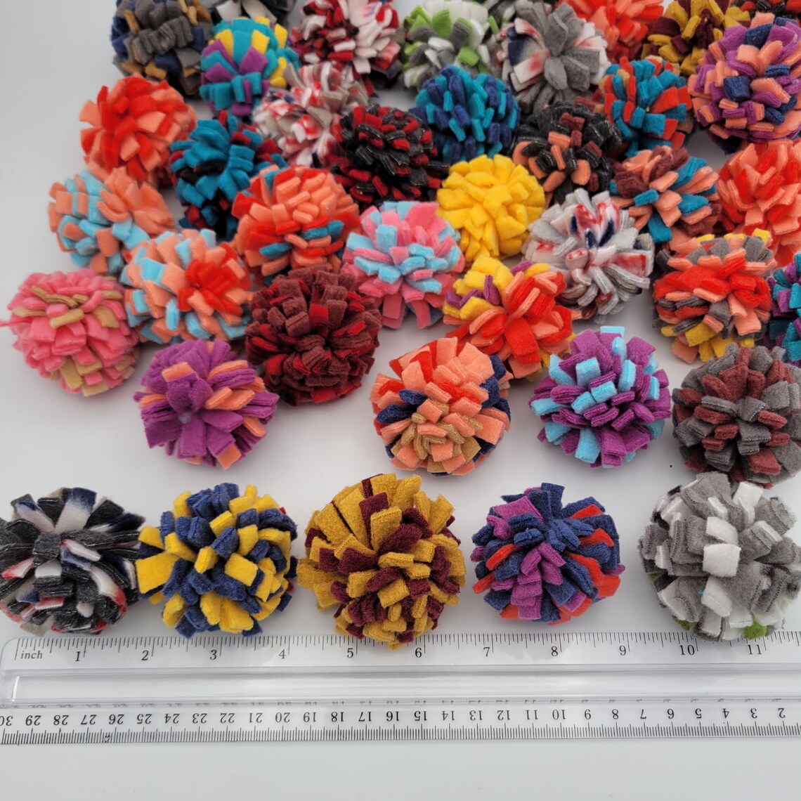 Custom 2 Inch Fleece Balls for Your Cat Kitten and Other - Etsy