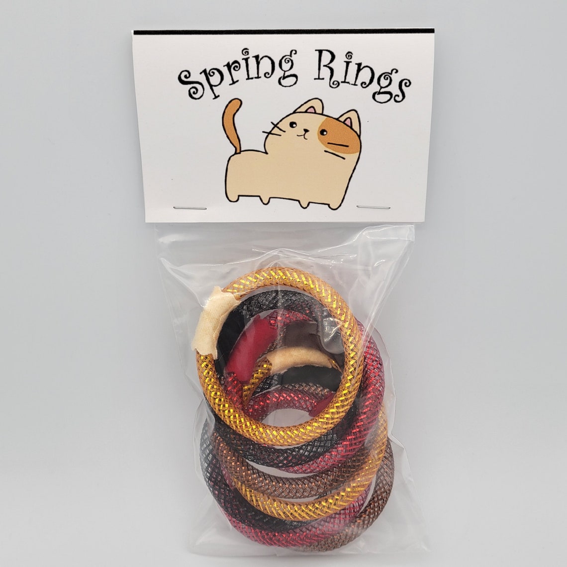 Set of 8 Spring Rings Cat Toys / Mesh Tube Ring Cat Toys / - Etsy