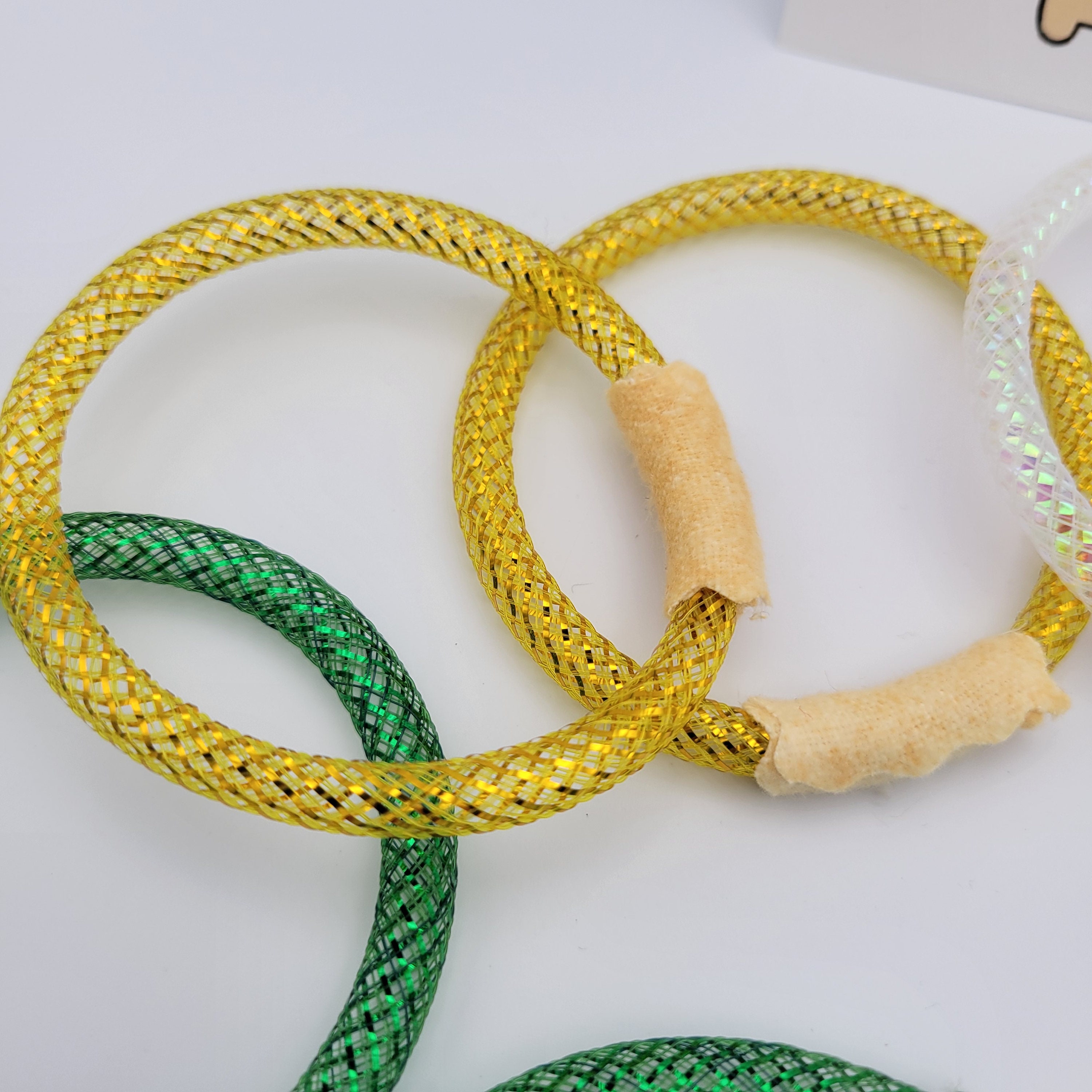 Set of 8 Mardi Gras Spring Rings Cat Toys / Mesh Tube Ring Cat Toys - Etsy