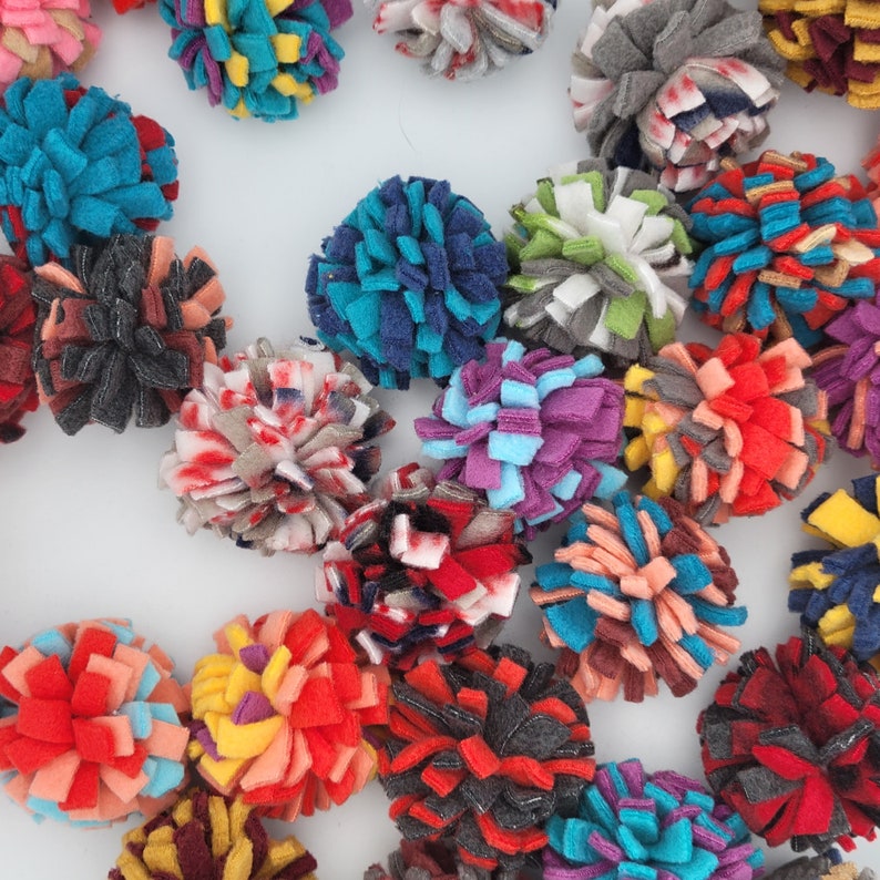 Custom 2 Inch Fleece Balls for Your Cat Kitten and Other - Etsy