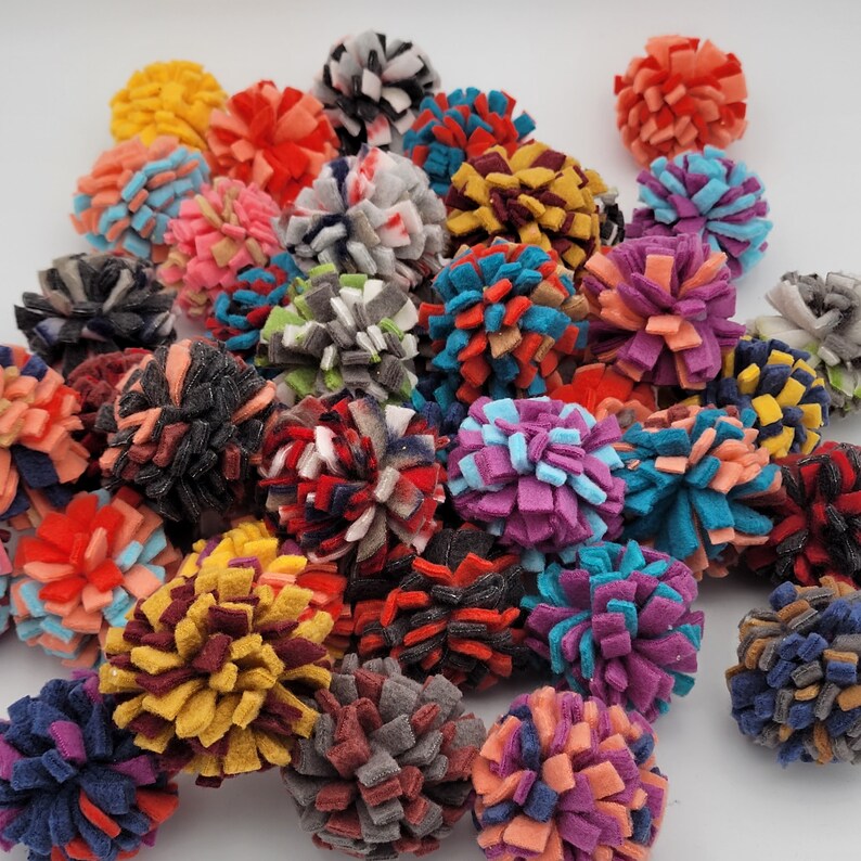 Custom 2 Inch Fleece Balls for Your Cat Kitten and Other - Etsy