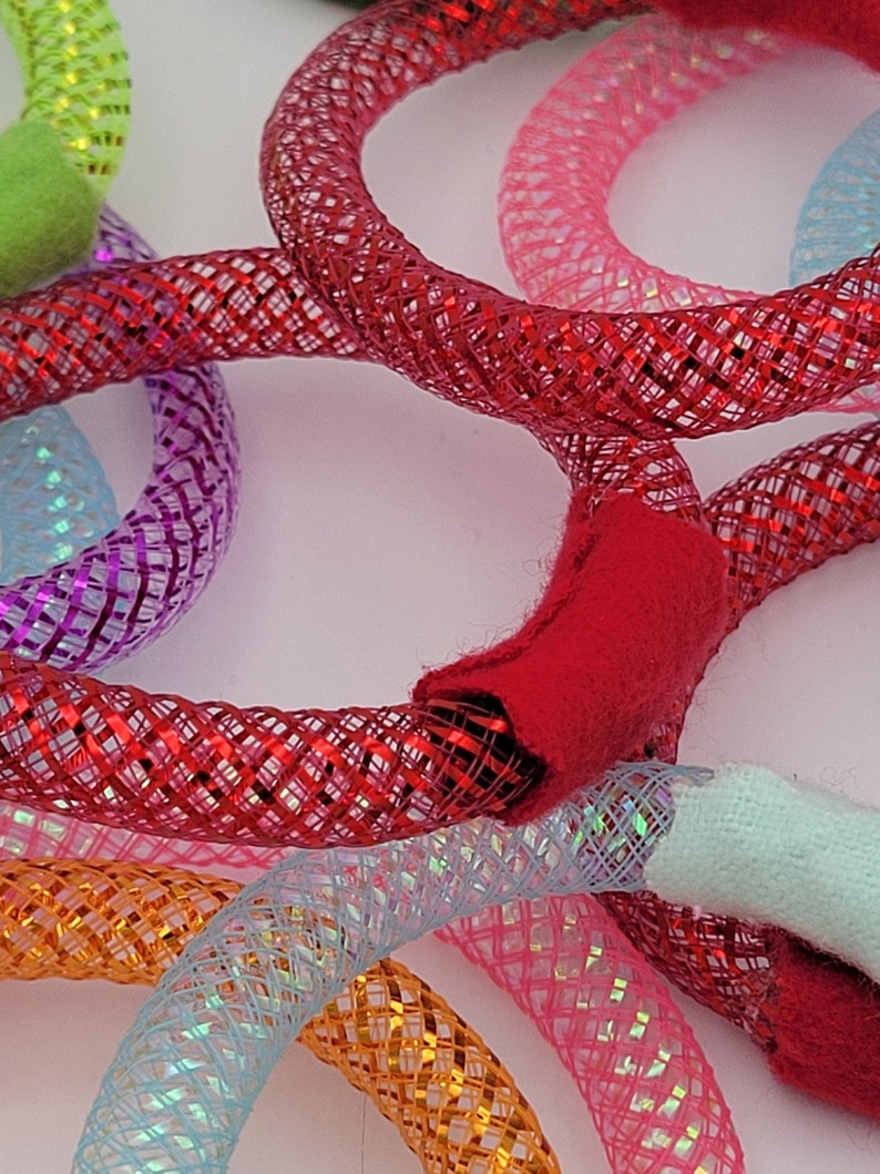 Set of 8 Spring Rings Cat Toys / Mesh Tube Ring Cat Toys / - Etsy