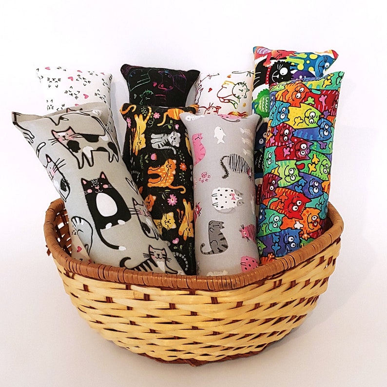 Cat Themed 8 Inch Cat Kickers Cat Toy Made With or Without - Etsy