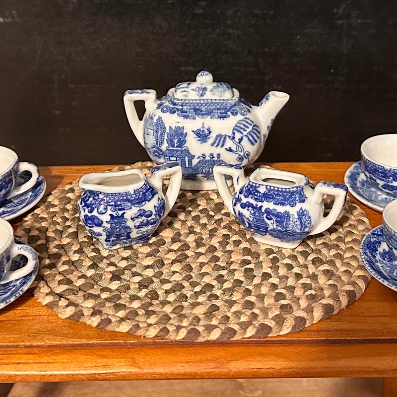 Blue Willow Tea Set - Etsy