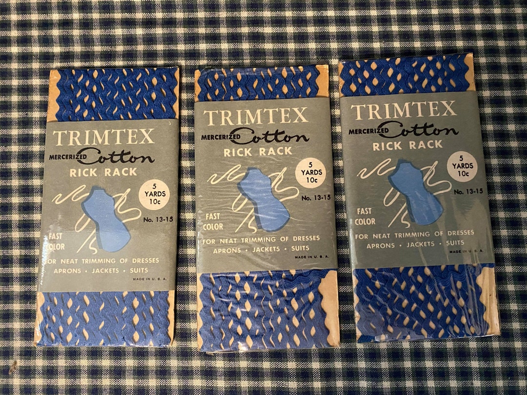 Vintage Trimtex Mercerized Cotton Rick Rack No. 13-15 - Etsy