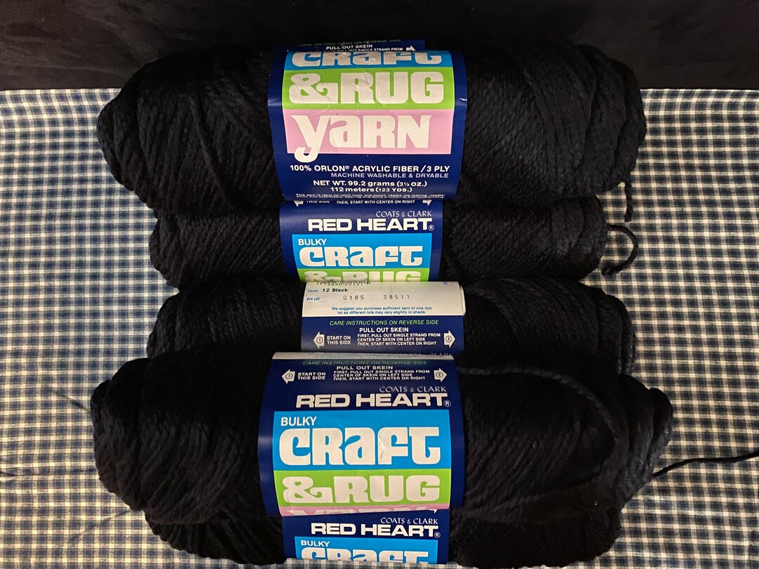 Vintage Red Heart Bulky Craft & Rug Yarn - Etsy