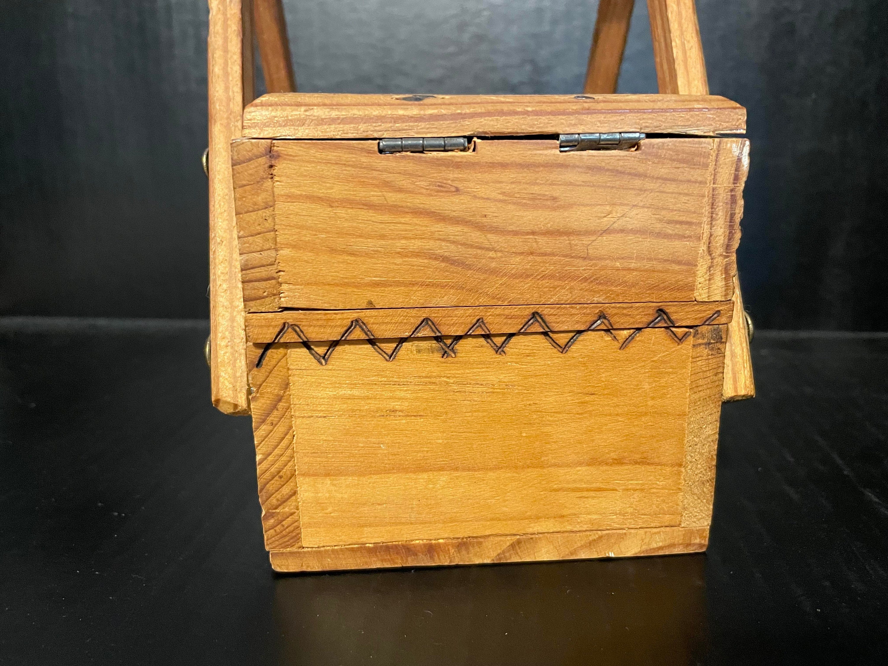 Vintage Wooden Folding Childs Sewing Box Accordion Sewing - Etsy