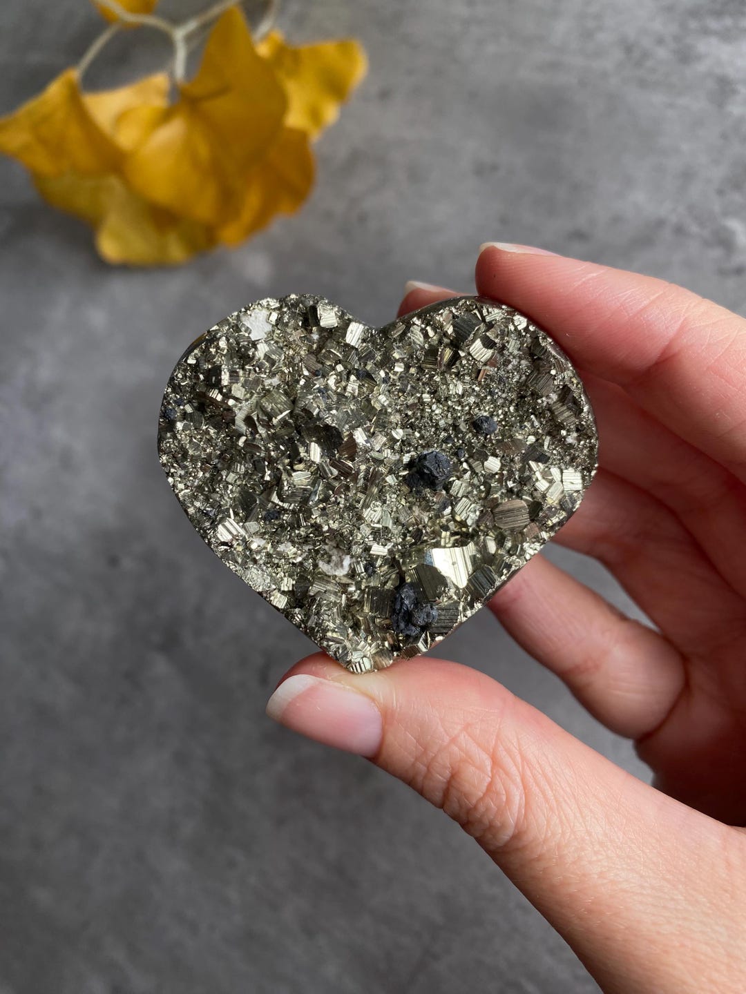 Beautiful Pyrite Crystal Heart - Etsy