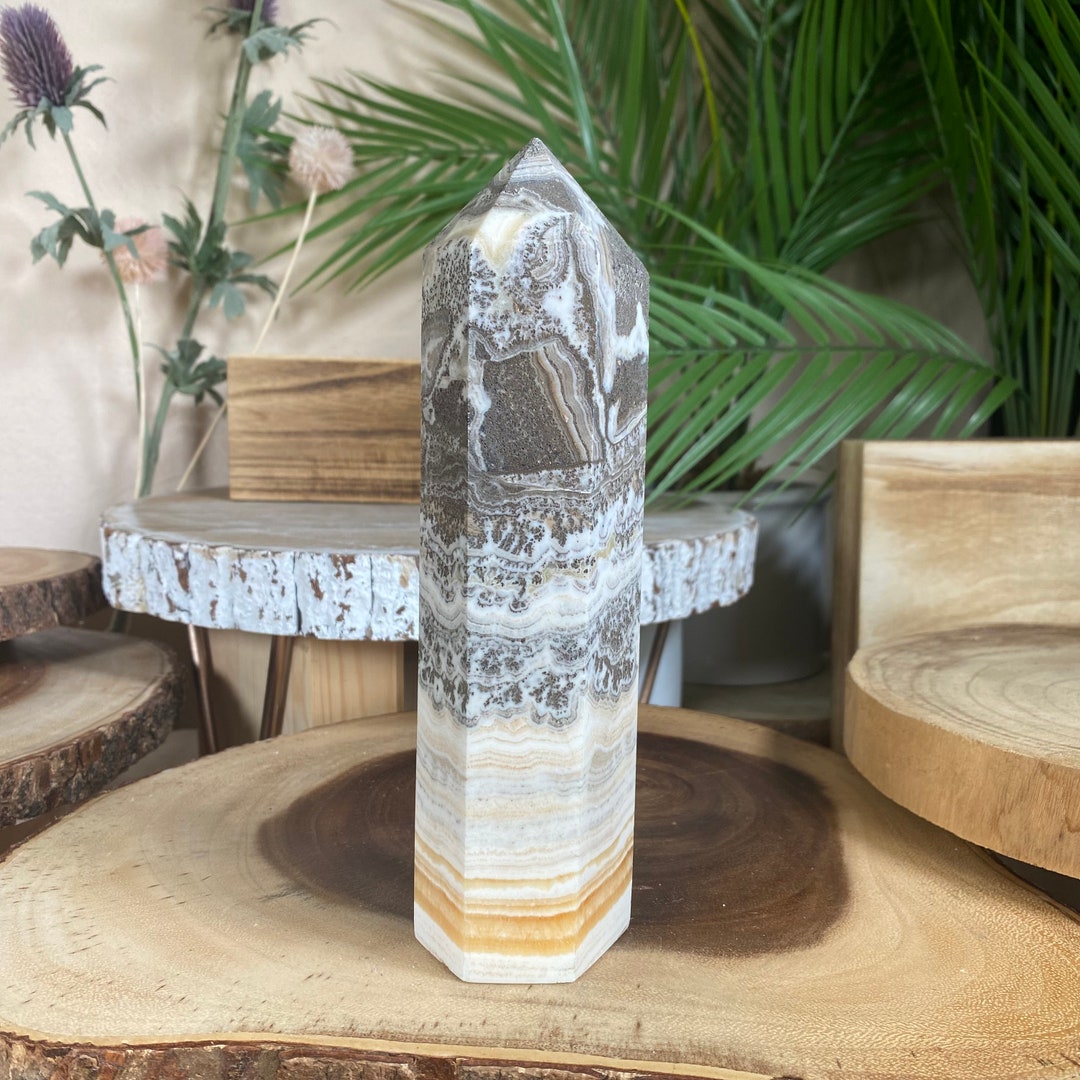 Dendritic Orange Calcite Tower - Etsy