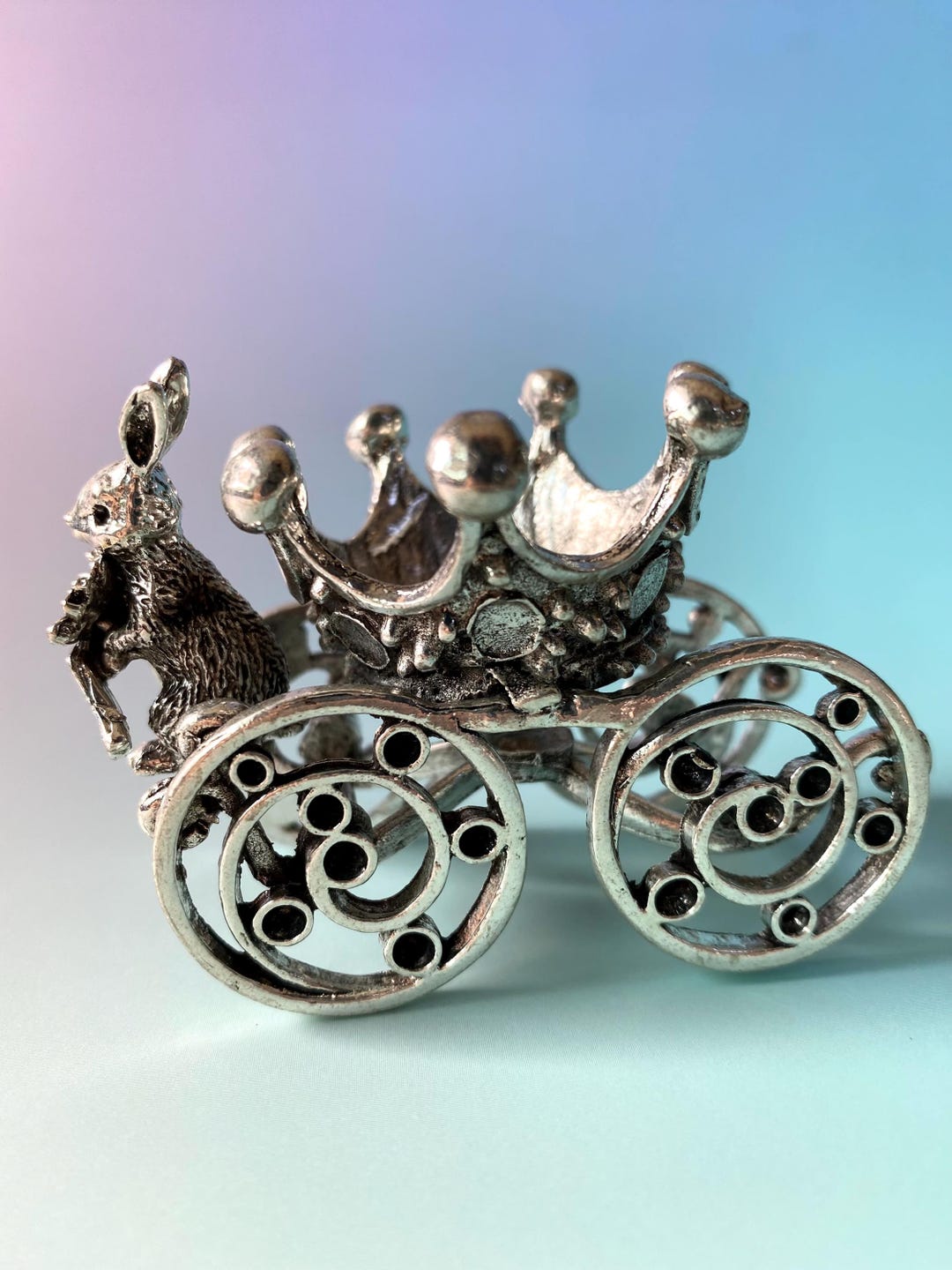 Bunny Carriage Crystal Sphere Stand - Etsy