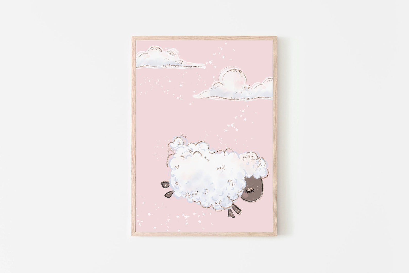 Set of 3 Lovely Counting Sheep Baby Nursery Prints, New Baby Room Decor ...