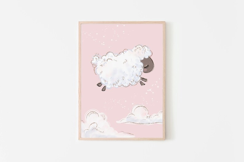 Set of 3 Lovely Counting Sheep Baby Nursery Prints, New Baby Room Decor ...