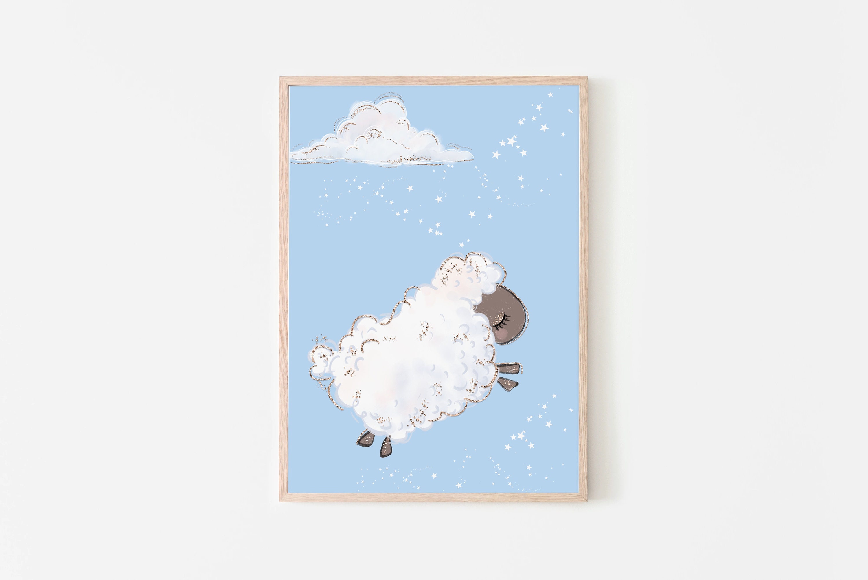 Set of 3 Lovely Counting Sheep Baby Nursery Prints, New Baby Room Decor ...