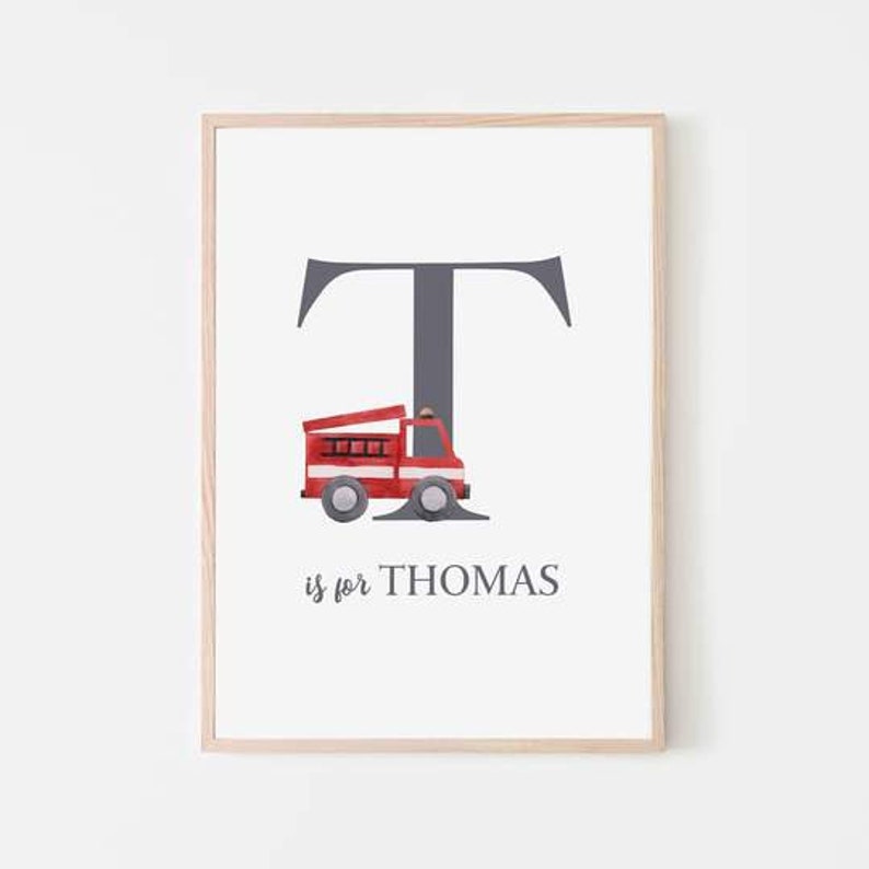 Cars and Vehicles Personalised Name Print, Car Nursery Print, Car ...