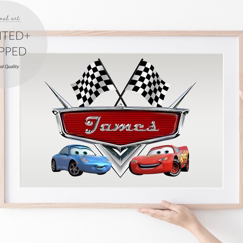 Disney Decals Cars Nameplate Wall Decalgame Room Cars | Etsy UK