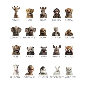 Jungle Safari Baby Animals Nursery Prints Woodland, Australian, Artic ...