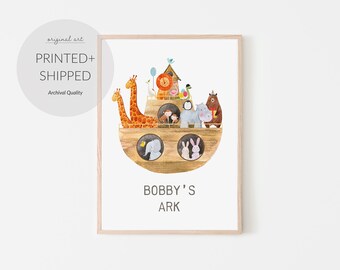 Noah's Ark Nursery Print Baby Name Print Noah's Ark Nursery Decor ...
