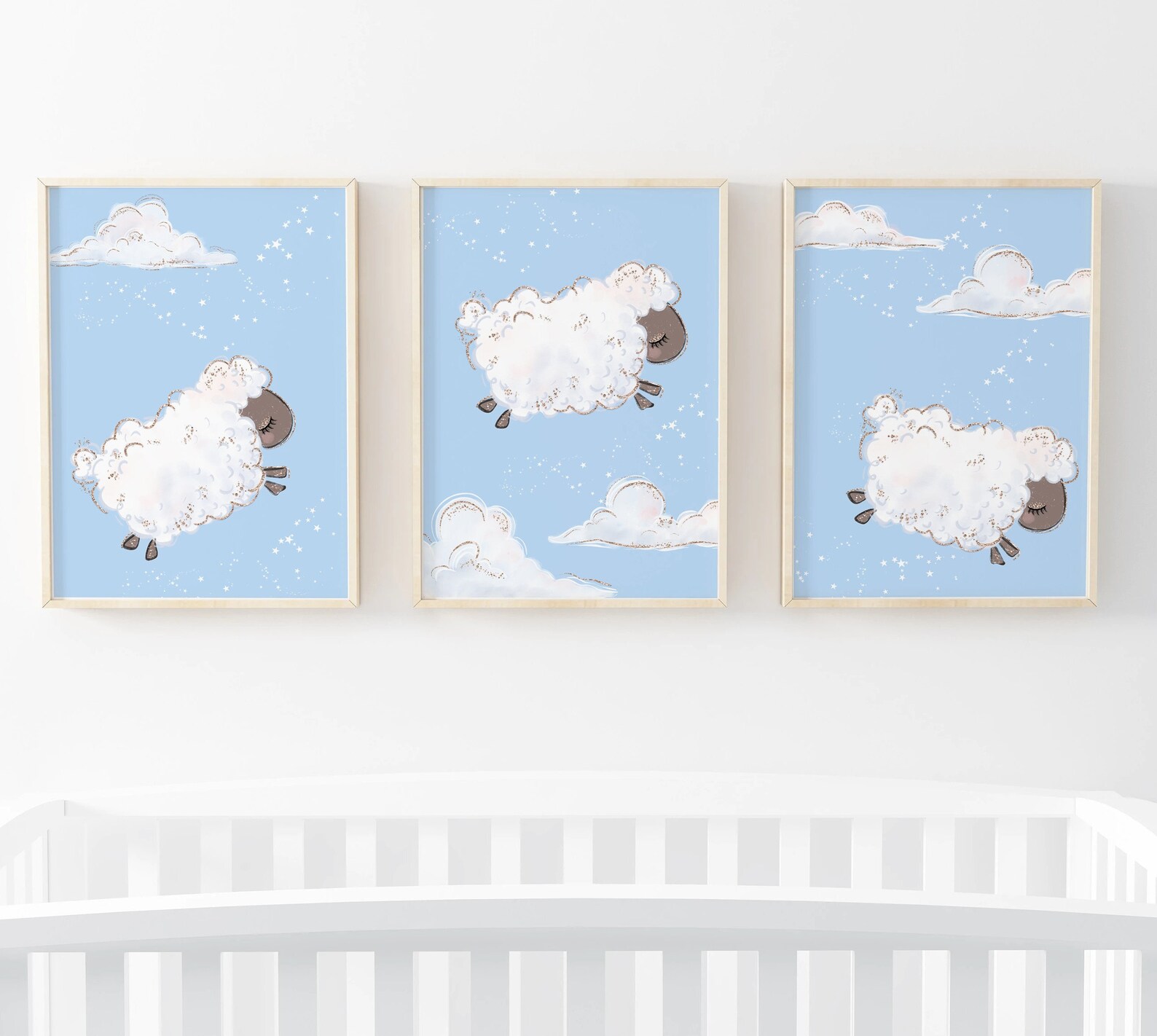 Set of 3 Lovely Counting Sheep Baby Nursery Prints New Baby - Etsy