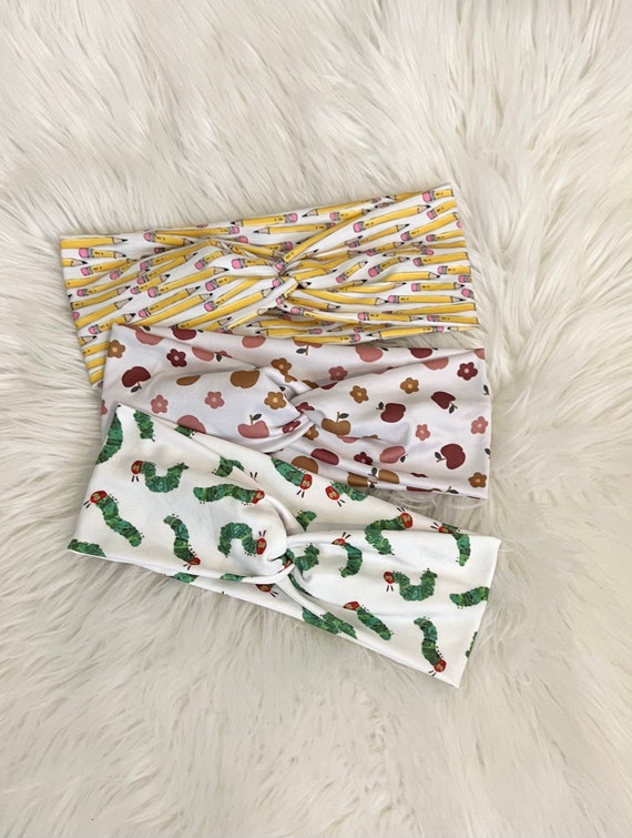 Back to School Turban Style Headbands Teacher Boho Headband - Etsy