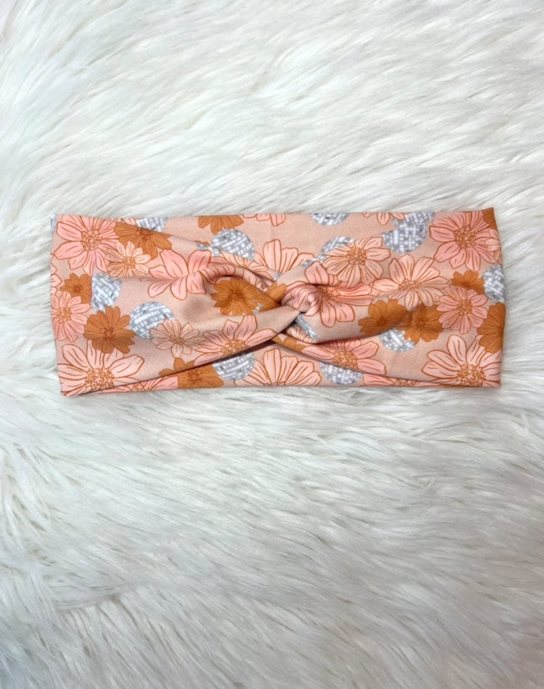 Floral Disco Turban Twist Headband Flower Boho Fitness Headband Y2K ...