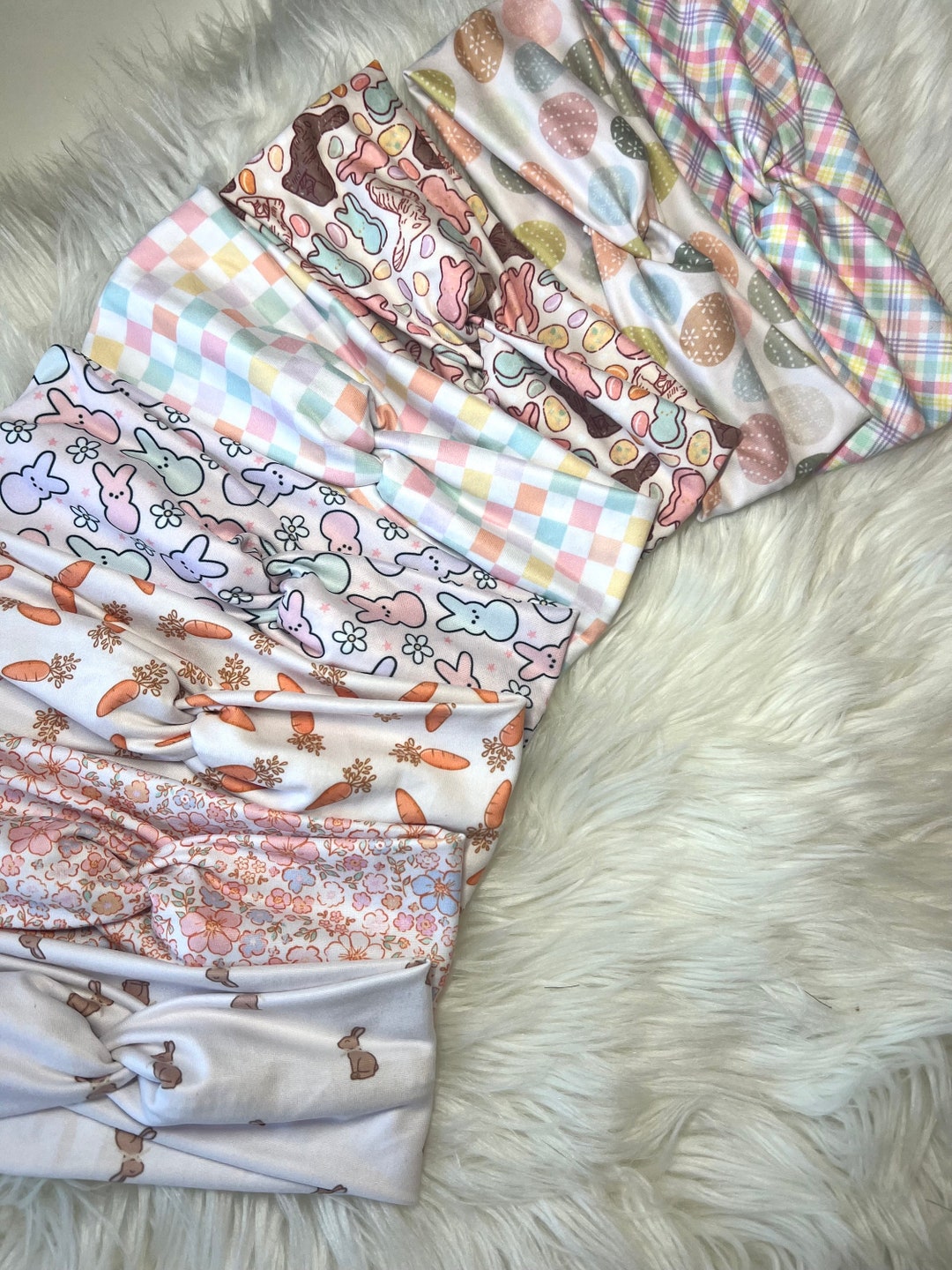 Boho Easter Turban Style Headbands Easter Bunny Headband Peeps Soft ...