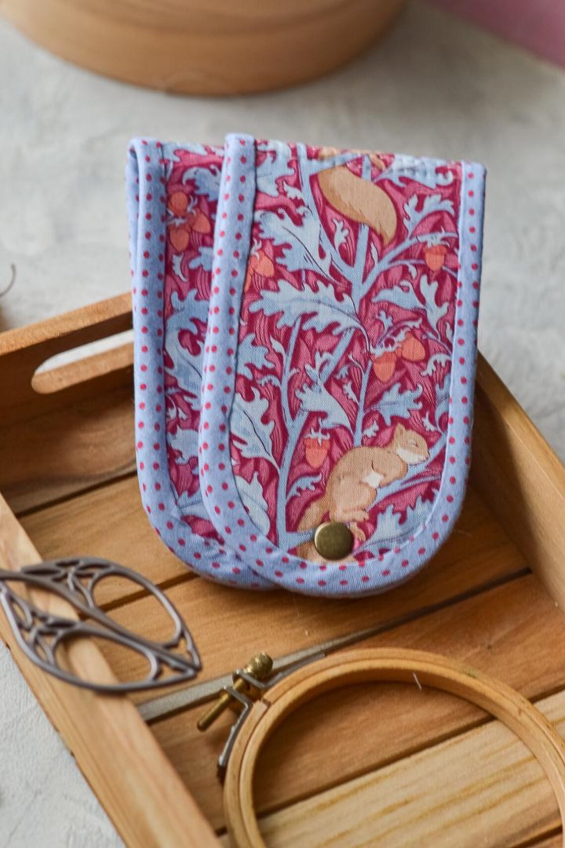 Purple Squirrel Tilda Needlework Scissors Needle Case: Embroidery Tool ...