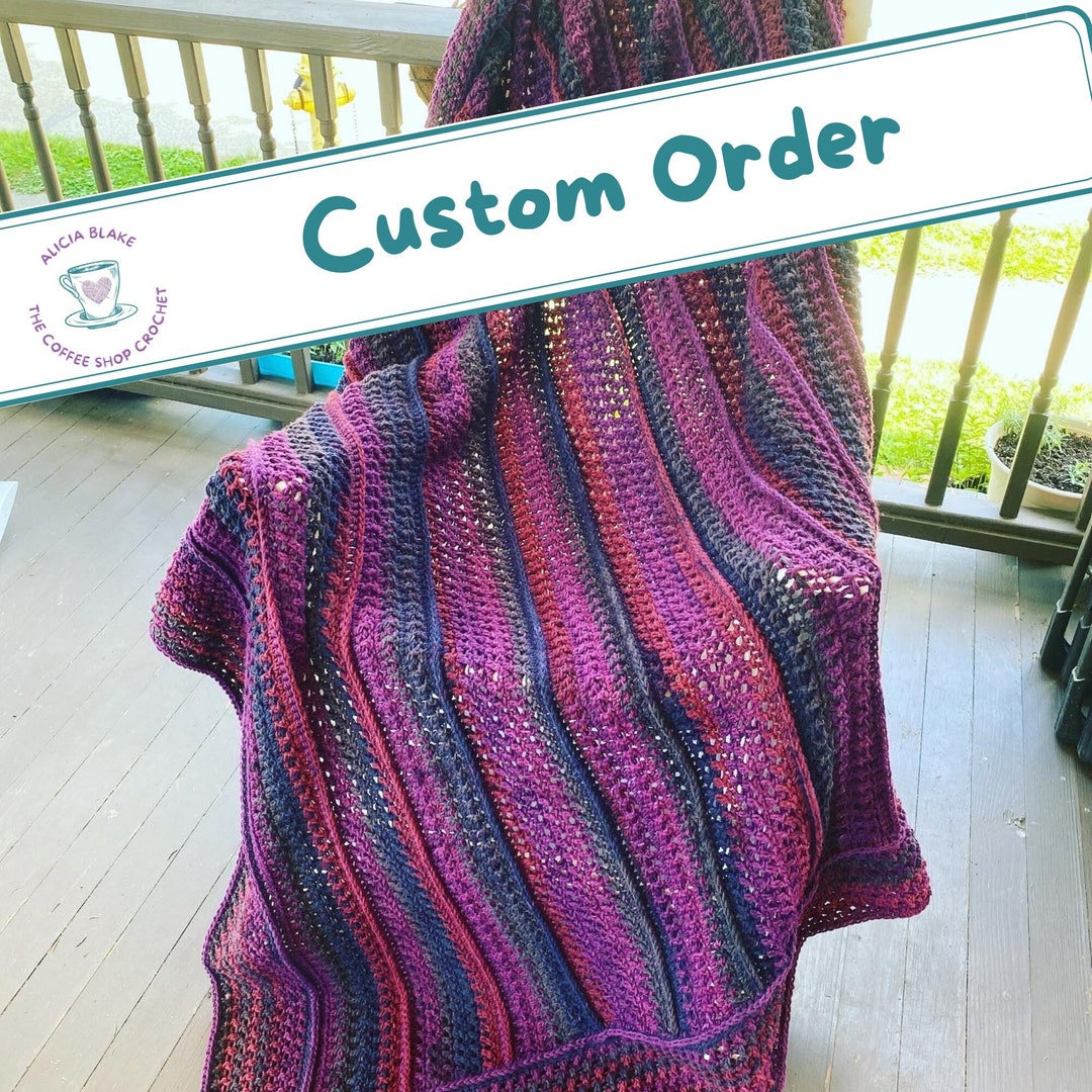 MADE TO ORDER - Checks & Balances Throw - Personalized Afghan - Custom ...