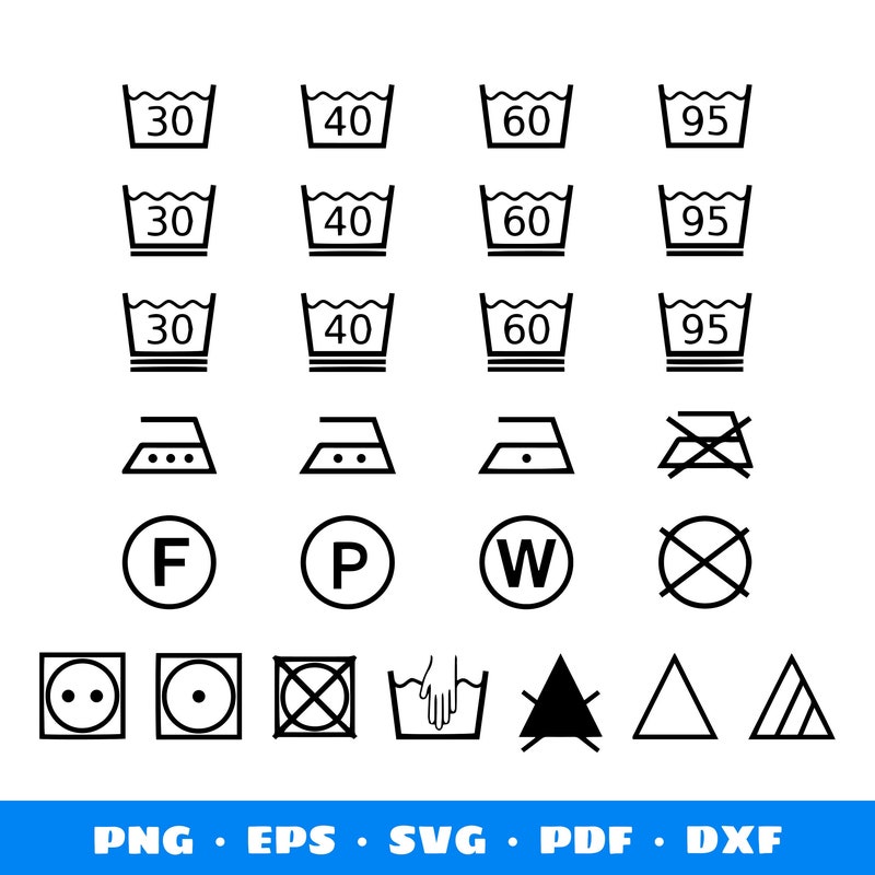 Laundry Symbols - Etsy UK