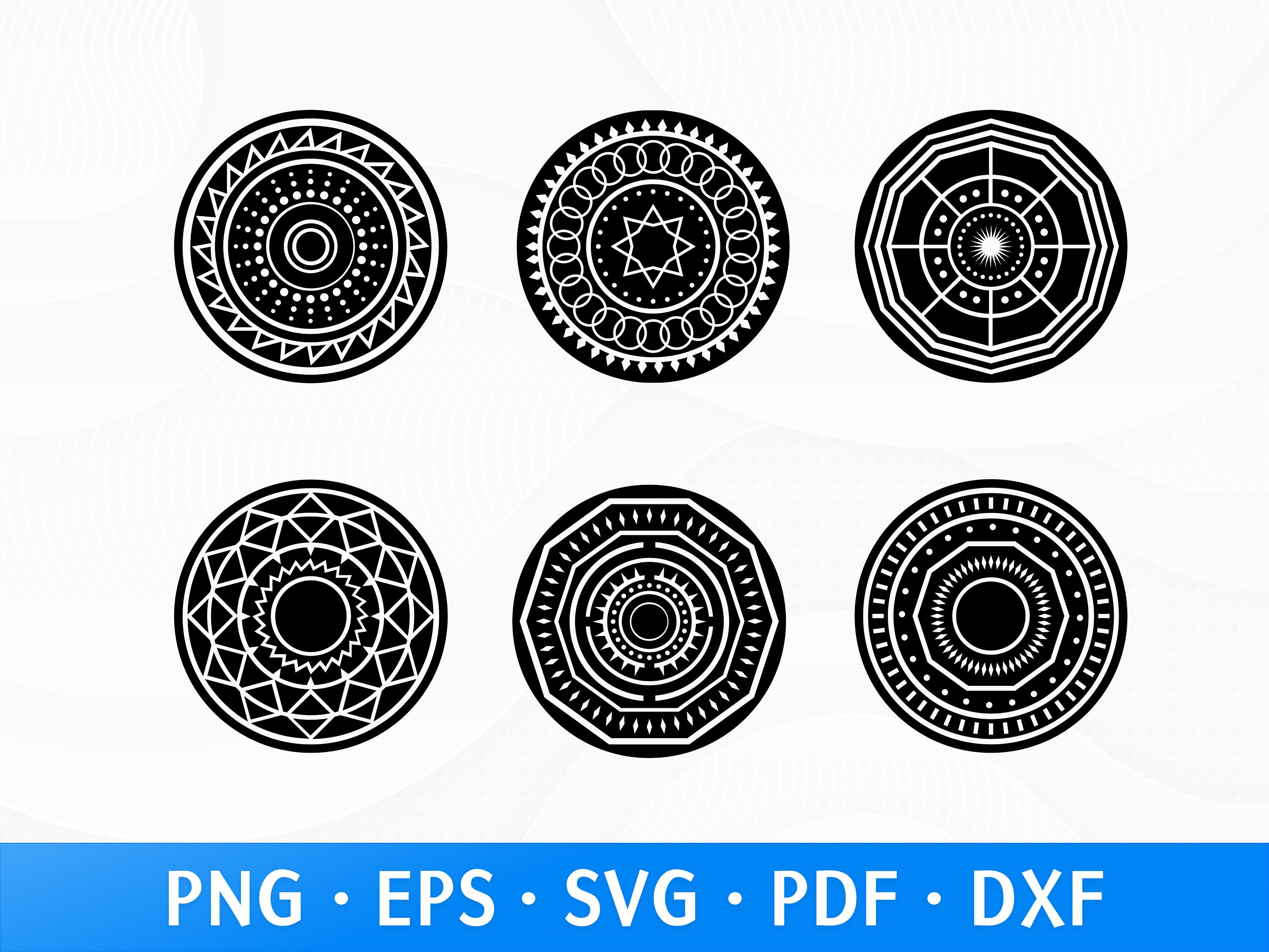 Mandala SVG Bundle, Zentangle Clipart, Mandala Vector Digital Files for ...