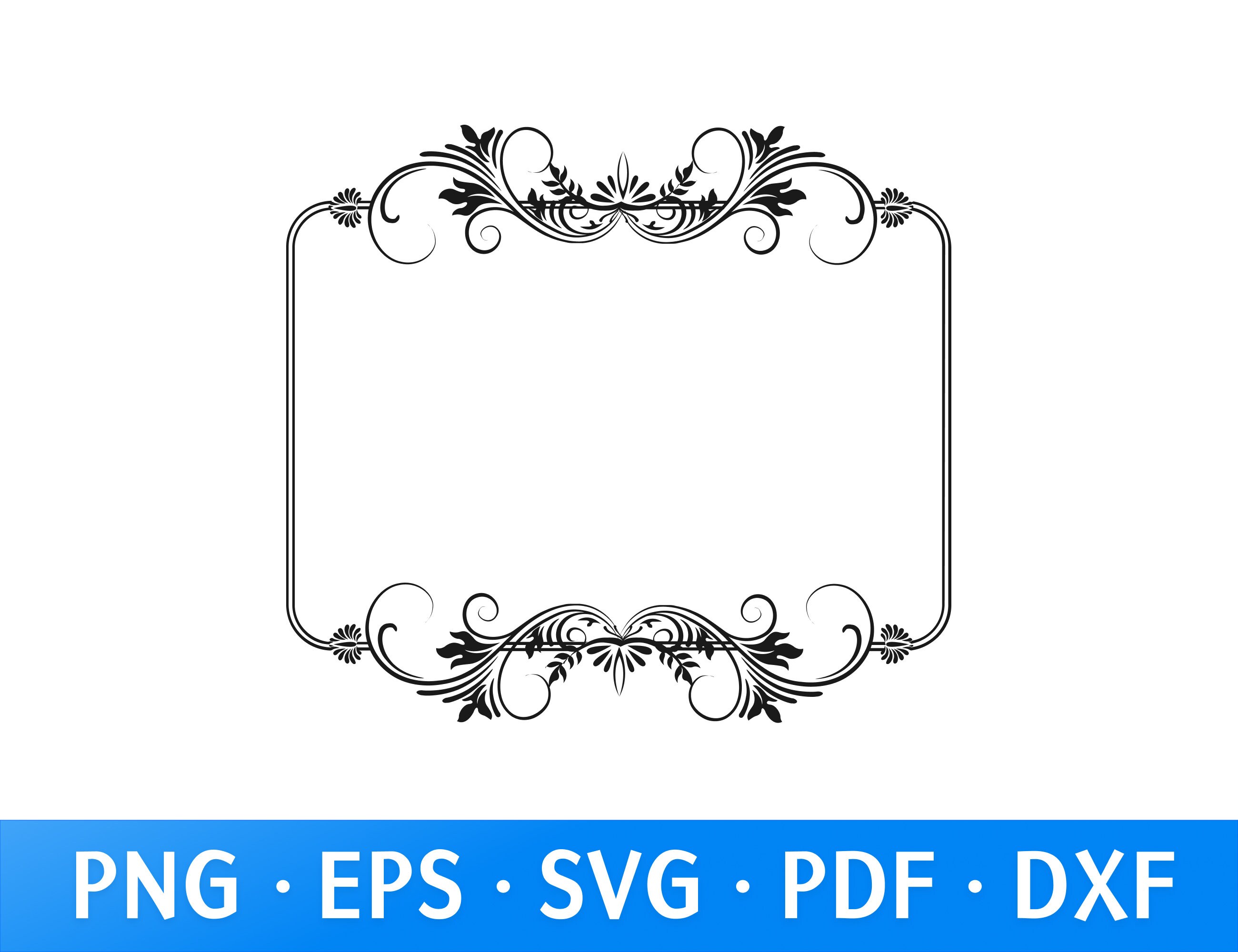 Floral Frame SVG Circle Frame Svg Vintage Frames Svg - Etsy