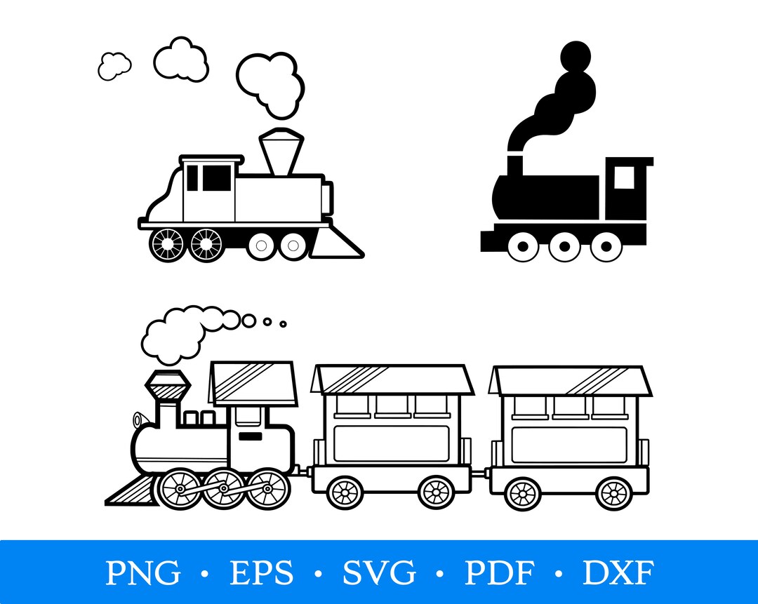 Toy Train SVG Cut File, Steam Train SVG, Locomotive Silhouette, Train ...