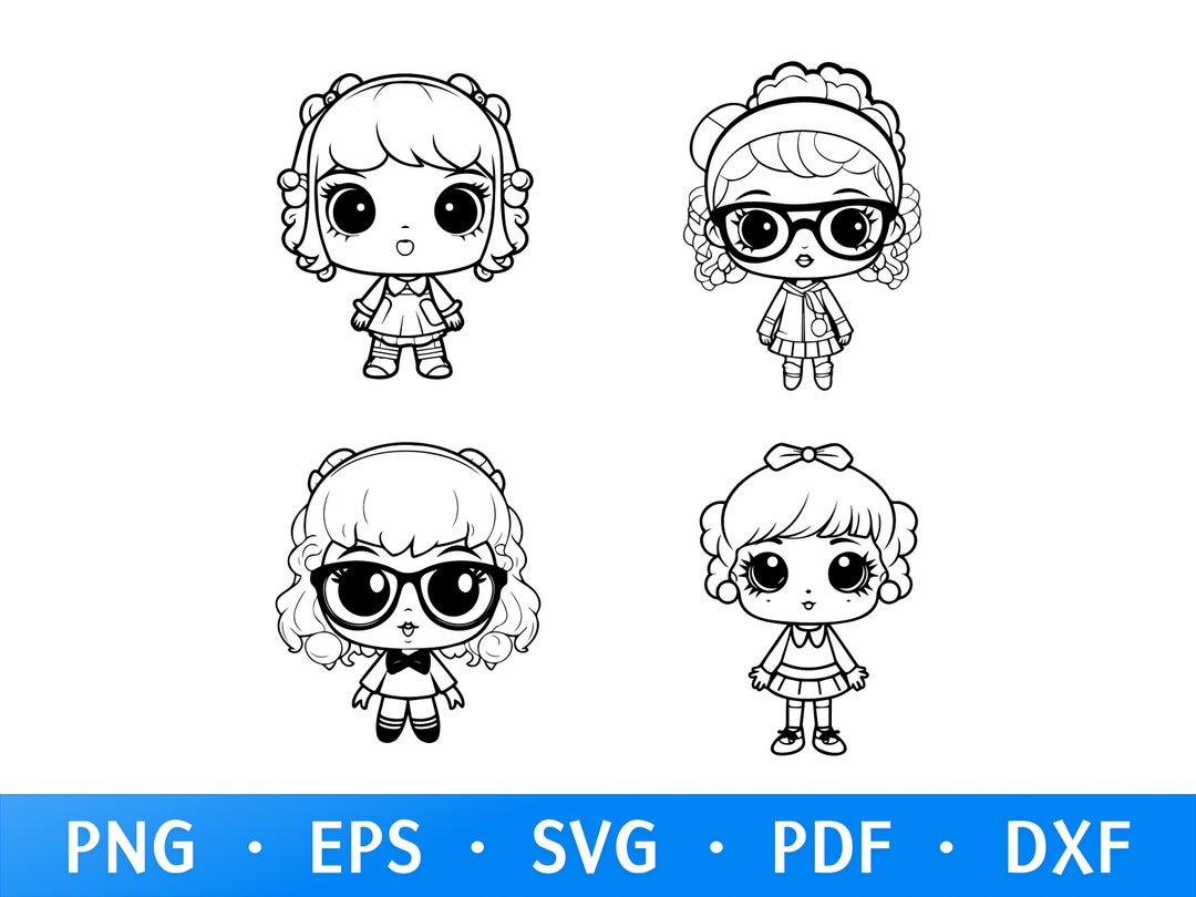 Hand Drawn Baby Doll SVG - Detailed Little Doll Cut File for DIY ...