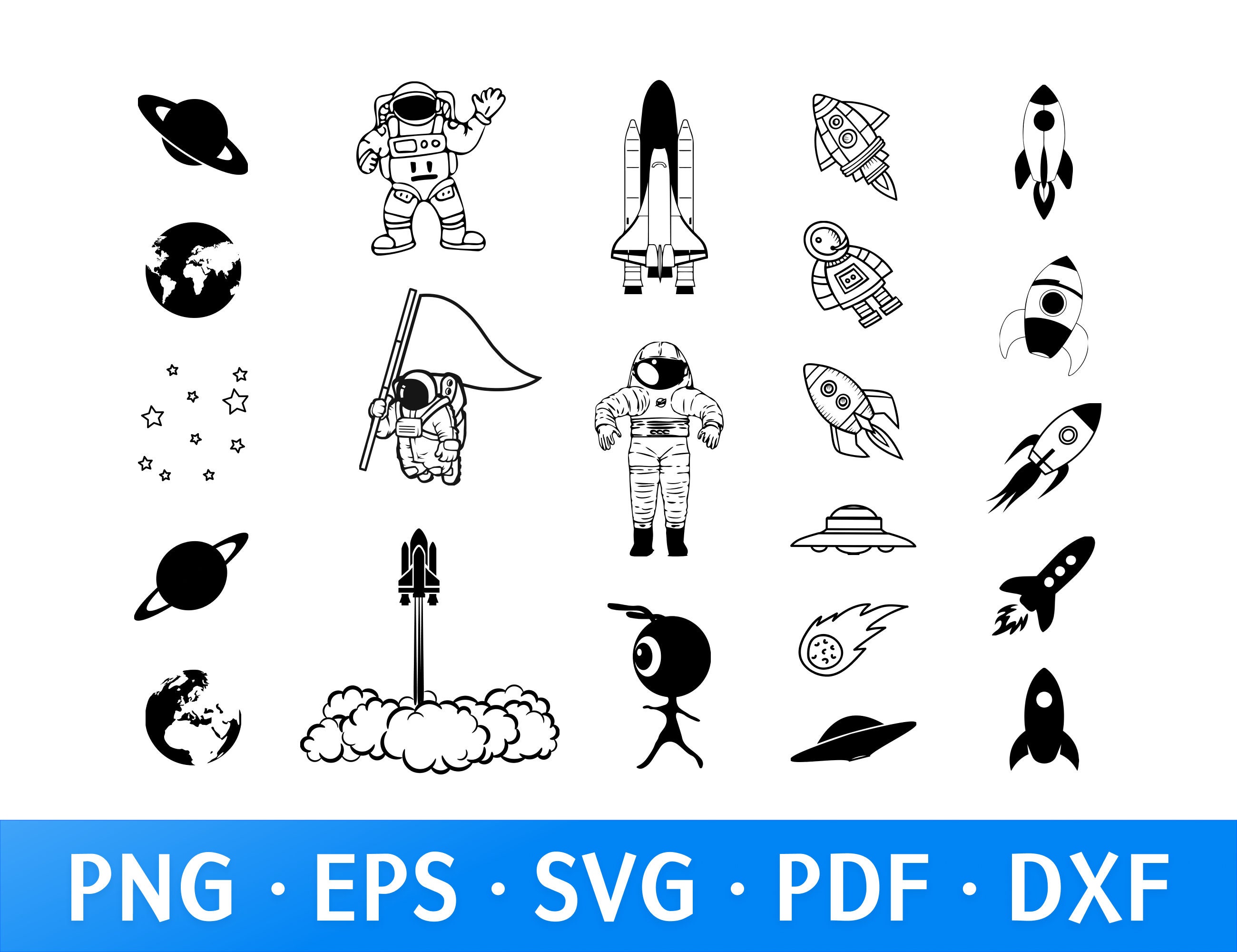 Outer Space Svg Space SVG Planet Svg Rocket Svg Astronaut - Etsy