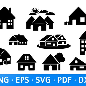 House Clipart SVG Bundle, Home Vector Cut Files (digital Download) - Etsy