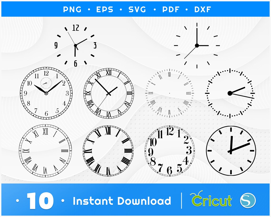 Clock Face SVG Clock Face Clipart Clock Svg Wall Clock Svg - Etsy