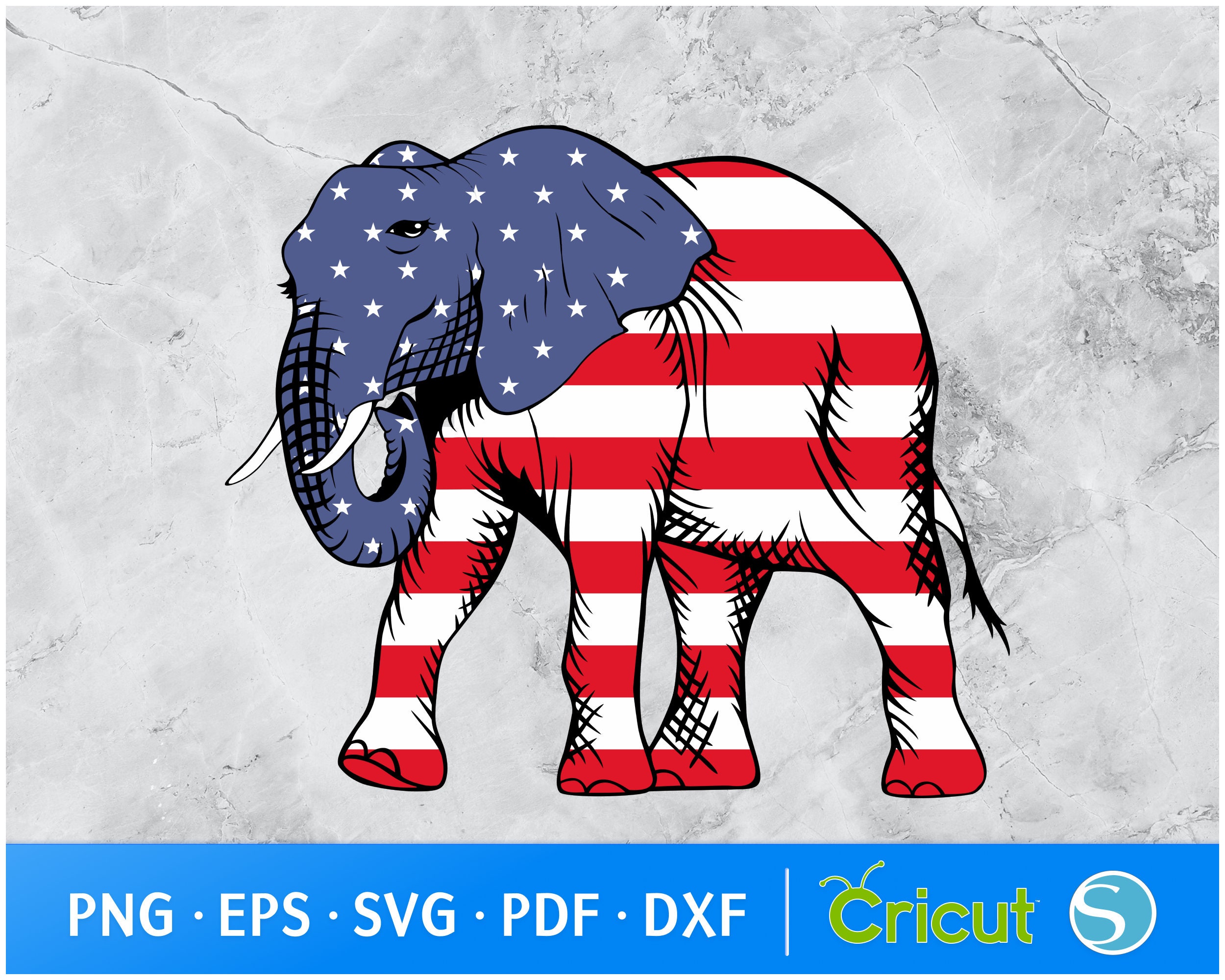 Republican Elephant Svg, Lets Go Brandon, Patriotic Elephant SVG ...