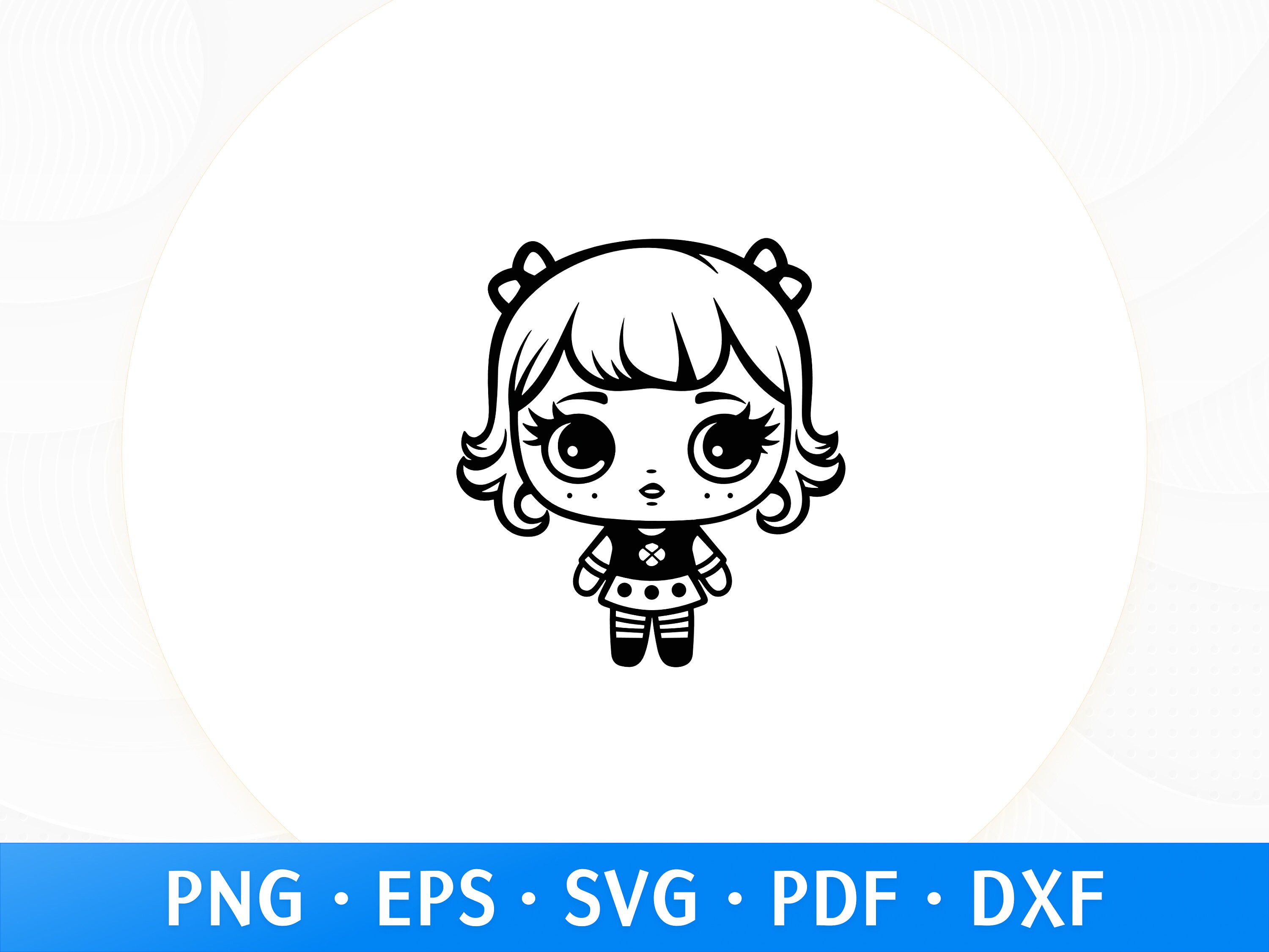 Little Baby Dolls Svg Doll Silhouette Cut Files Cute Girls - Etsy