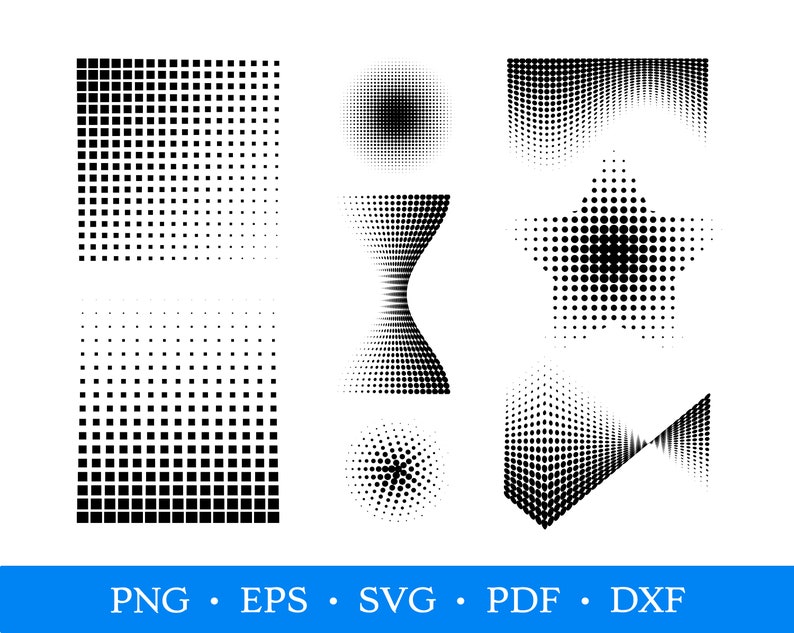 Halftone Dots Svg & Png, Comic Dot Clipart, Dotted Pattern Vector Image ...