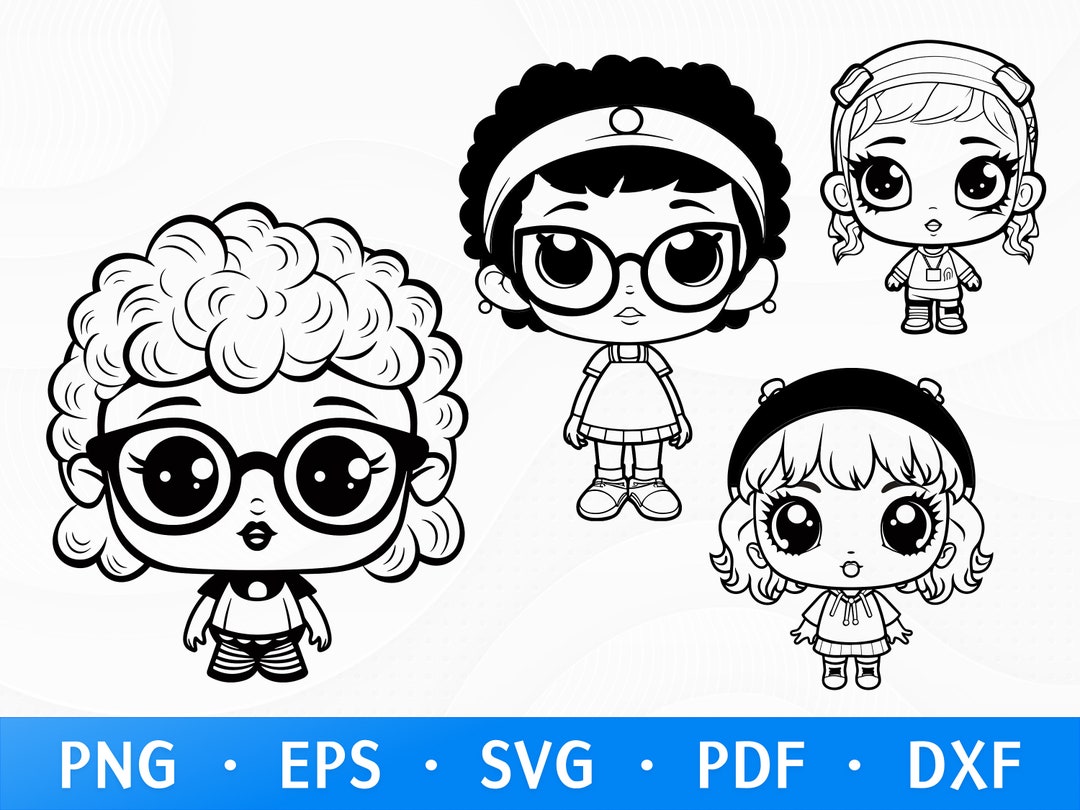 Baby Doll Svg, Doll Silhouette Svg, Little Girl Svg, Cute Doll Svg ...