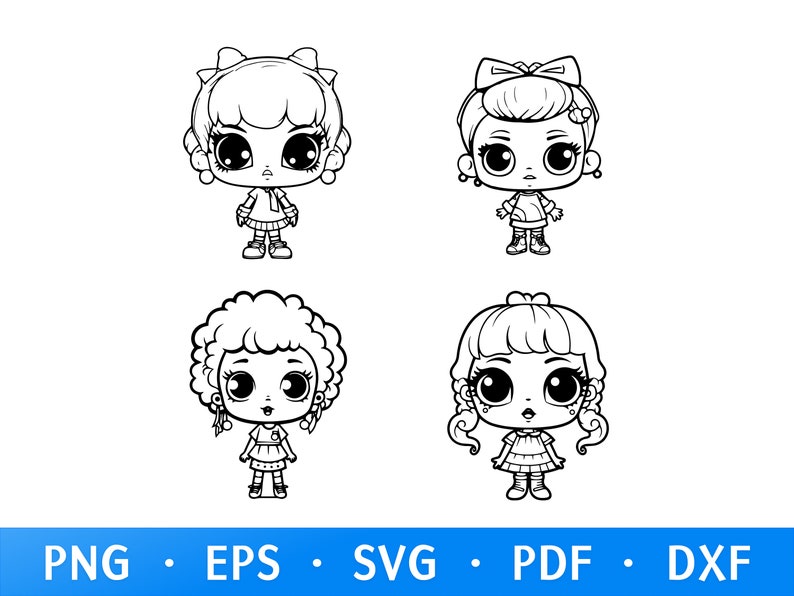 Little Baby Dolls SVG - Detailed Doll Silhouettes for DIY Projects - Etsy