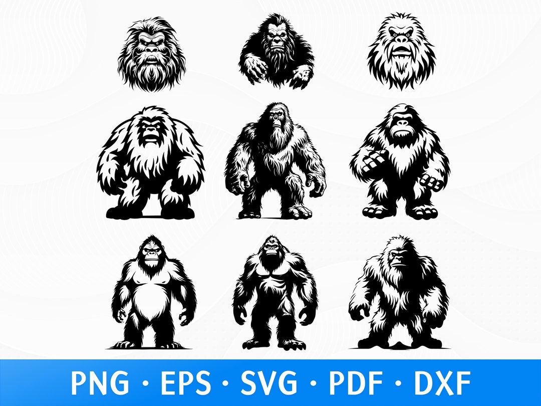 Bigfoot Svg, Big Foot Svg, Yeti Svg, Sasquatch Svg, Vector Cut File for ...