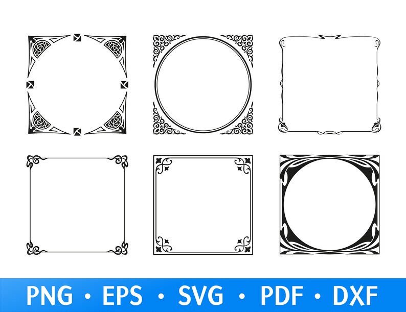 Square Frame SVG Decorative Frame Svg Ornament Frame SVG - Etsy