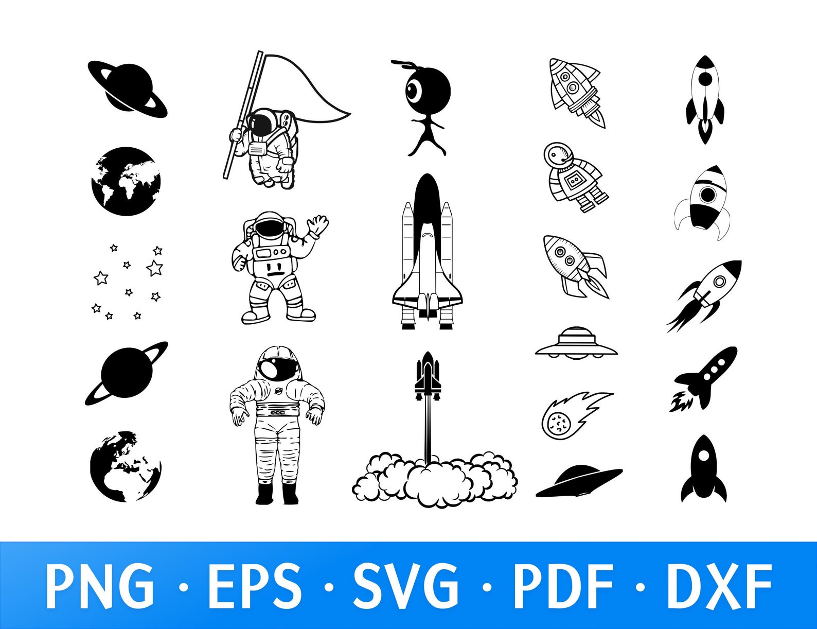 Space Svg, Astronaut Svg Cut Files, Space Clipart, Outer Space Svg ...