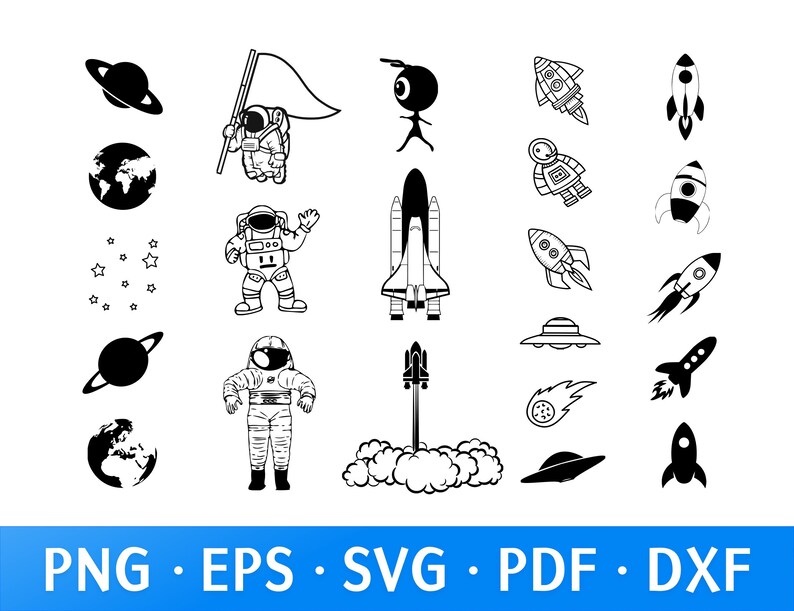 Space Svg, Astronaut Svg Cut Files, Space Clipart, Outer Space Svg ...