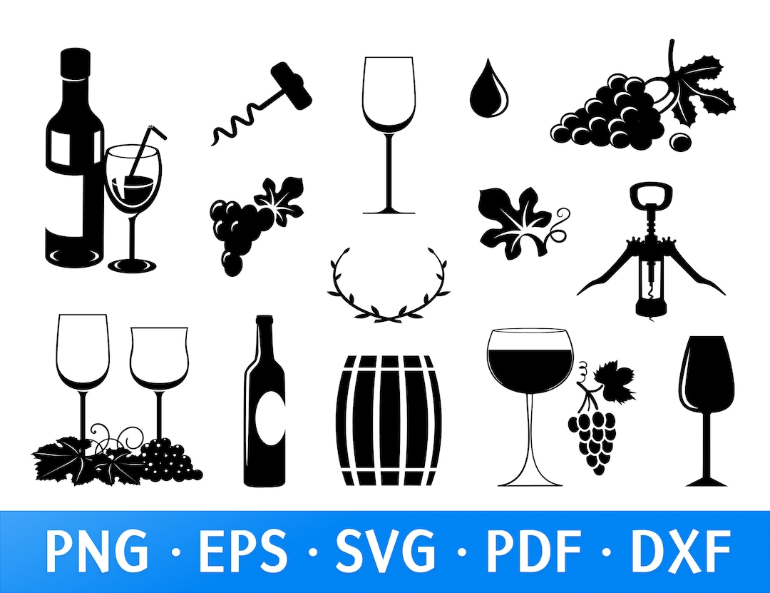 Wein SVG, Weinrebe svg, Weinflasche svg, Weinliebhaber Png, Wein ...