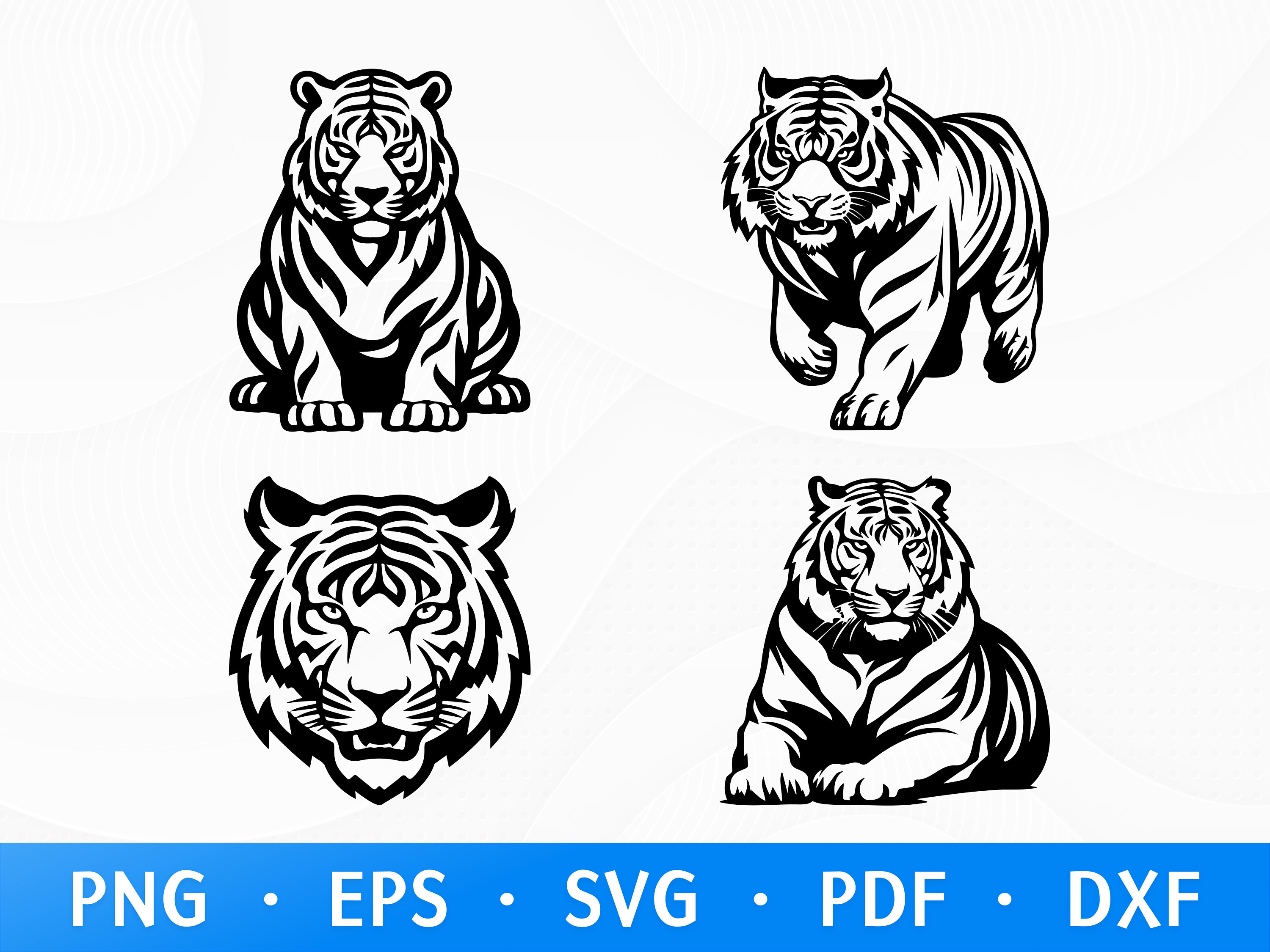 Tiger SVG Tiger Head Svg Tiger Dxf Tiger Clipart Tiger - Etsy UK